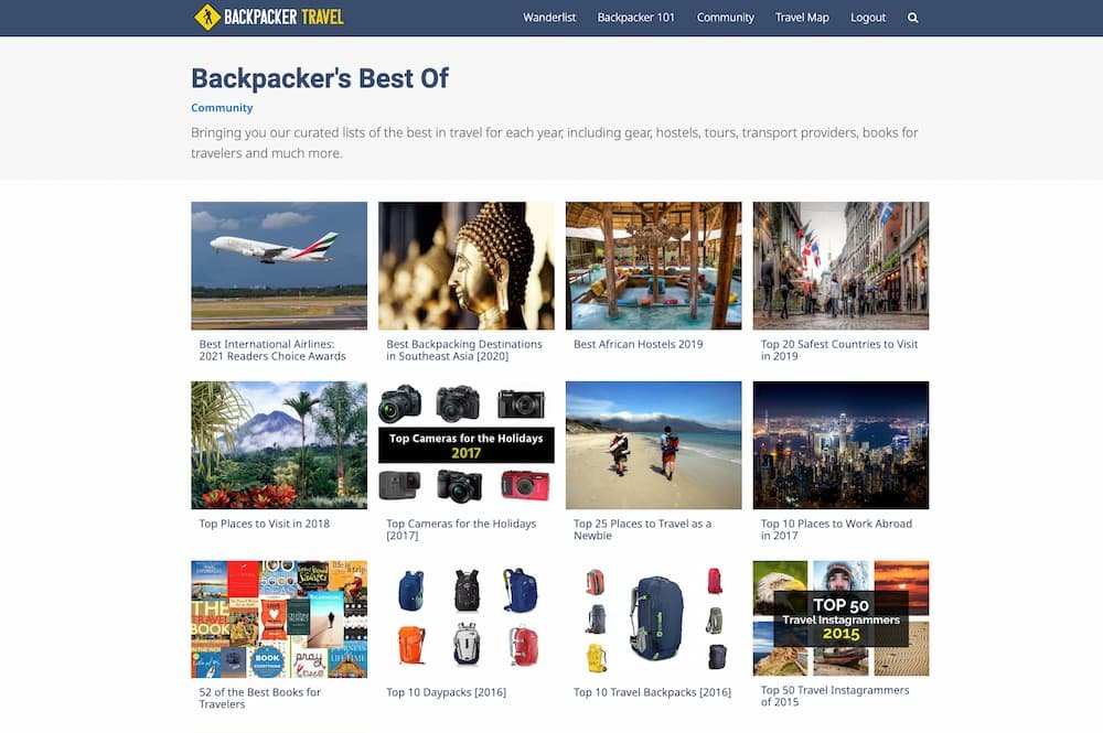 Backpacker's Best Of | Backpacker Travel